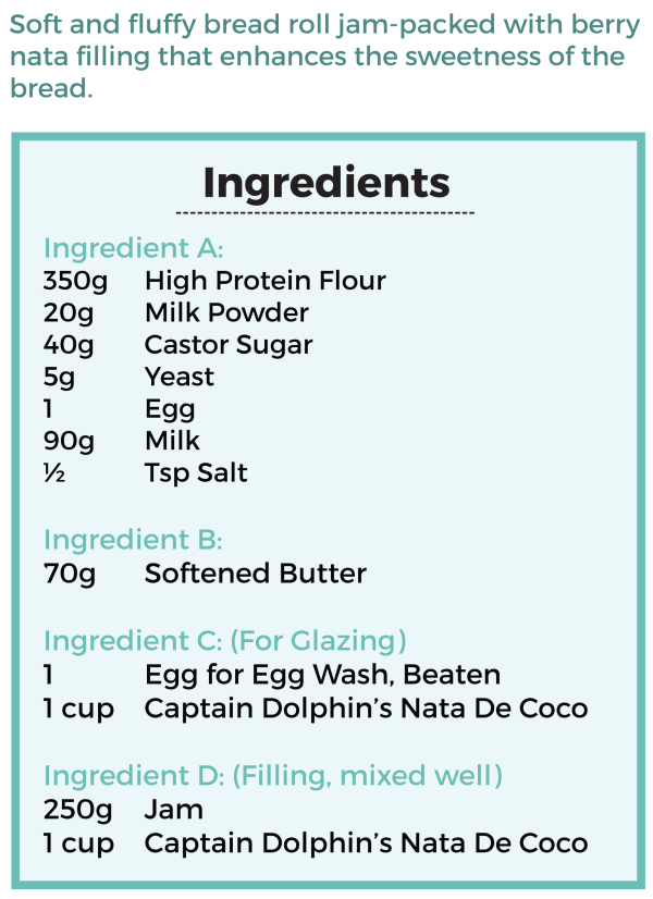 Berry Nata Bread Roll - Captain Dolphin